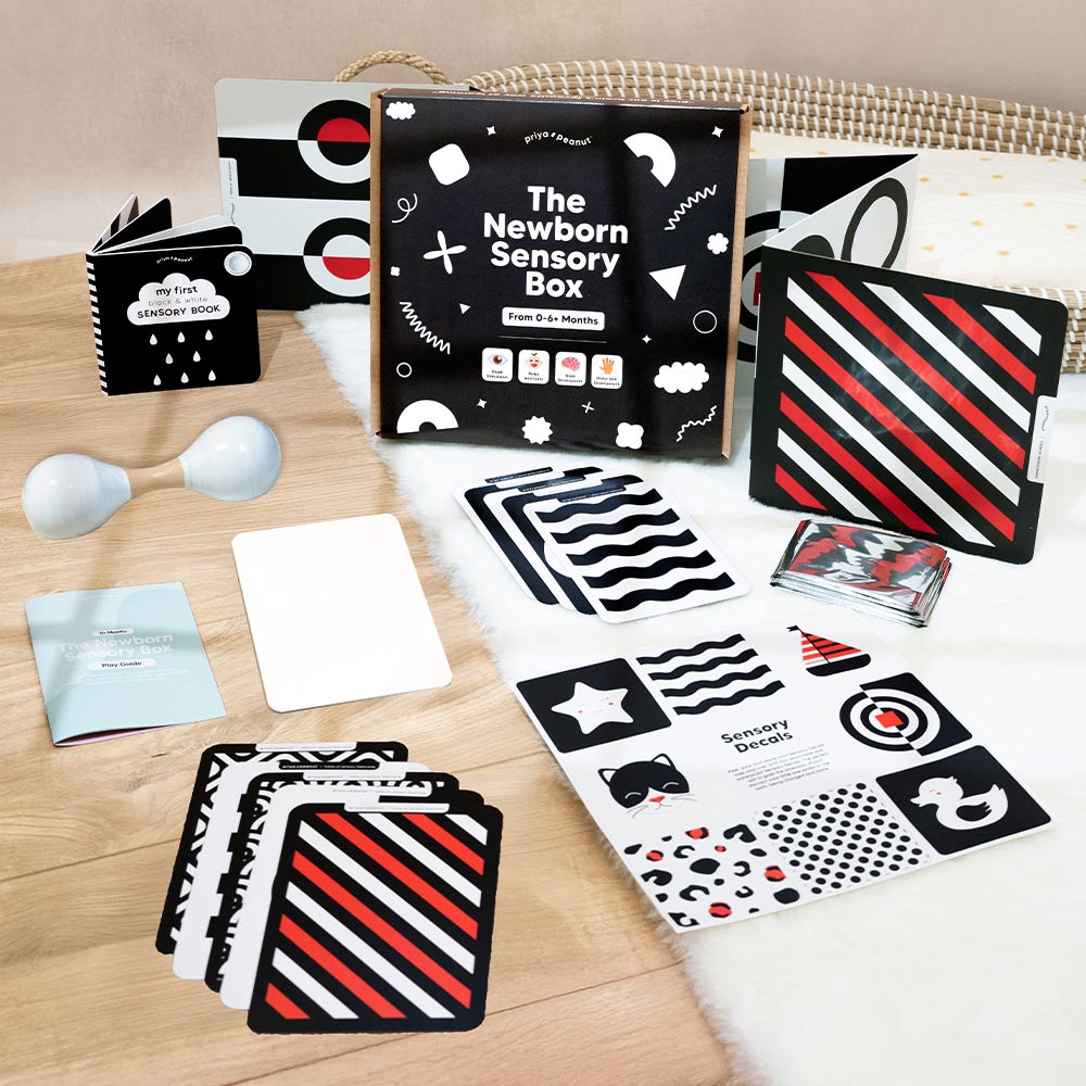 The Newborn Sensory Box (0-6+ Months) - The Perfect Sensory Toys For Newborns | Priya & Peanut