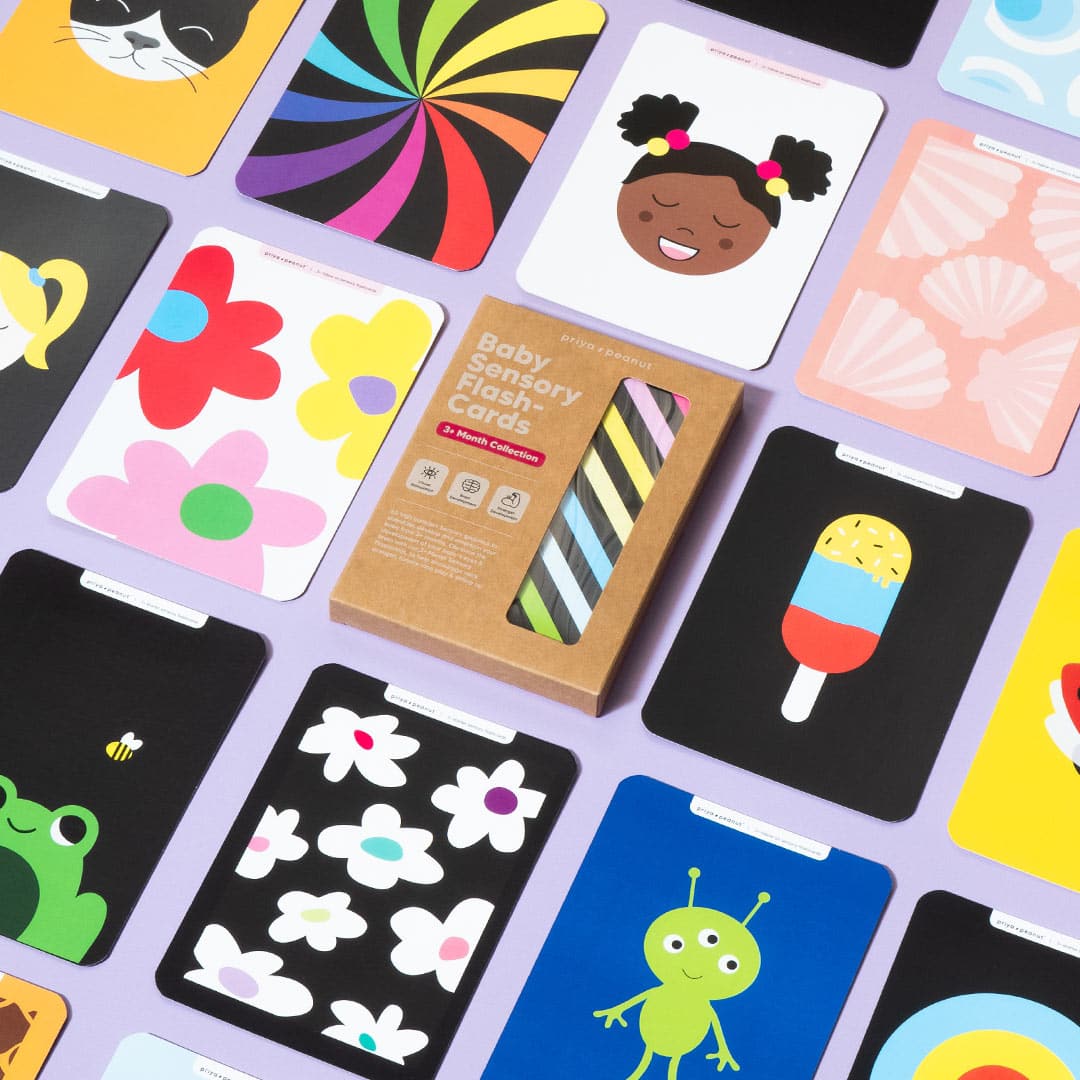 3+ Month Colour Baby Sensory Flashcards | Best High Contrast Flashcards ...