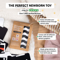 0+ Month Newborn Sensory Cards | High Contrast Black & White Cards For ...